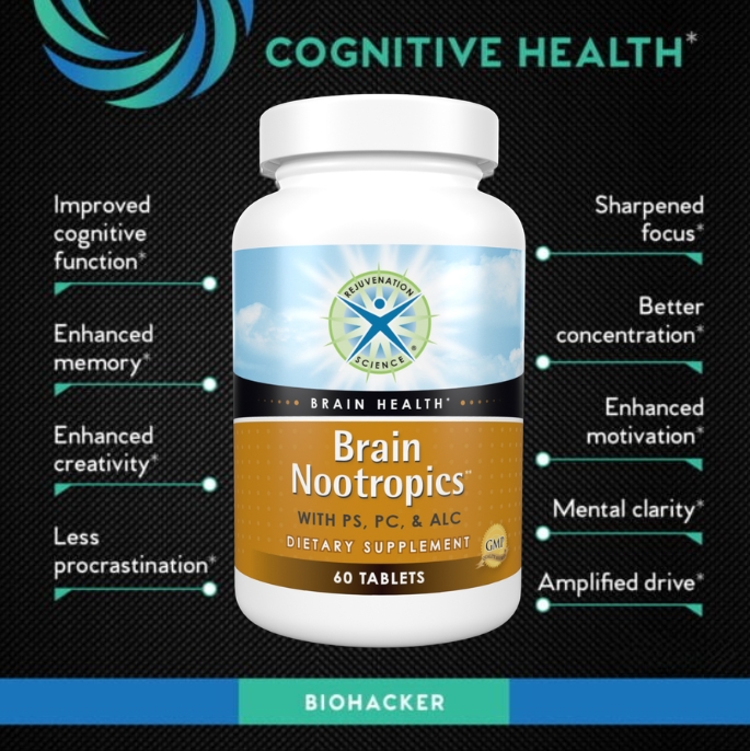 Brain nootropics with PS, ALC, Huperzine A, Alpha GPC, Vinpocetine